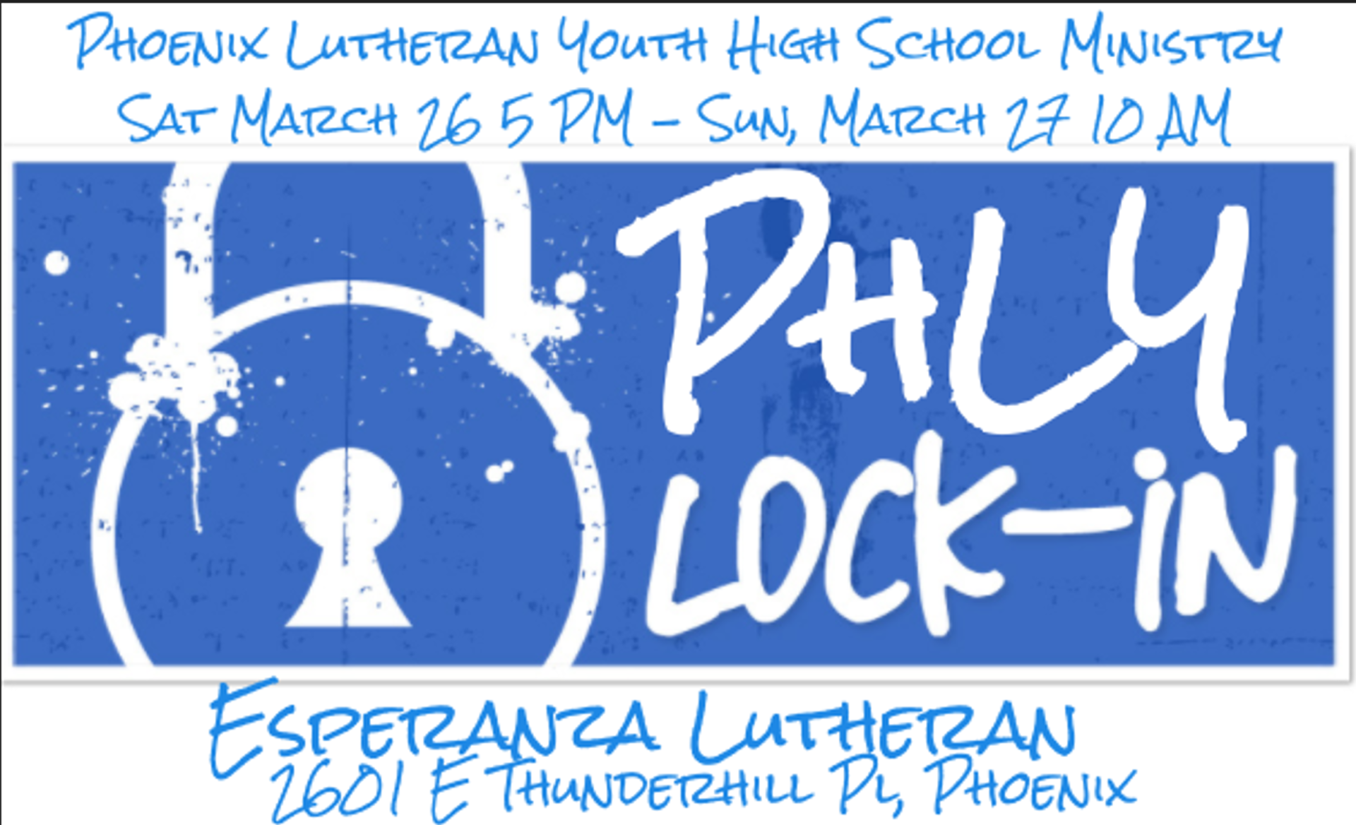High school lock-in coming to Esperanza on March 26! – ESPERANZA ...